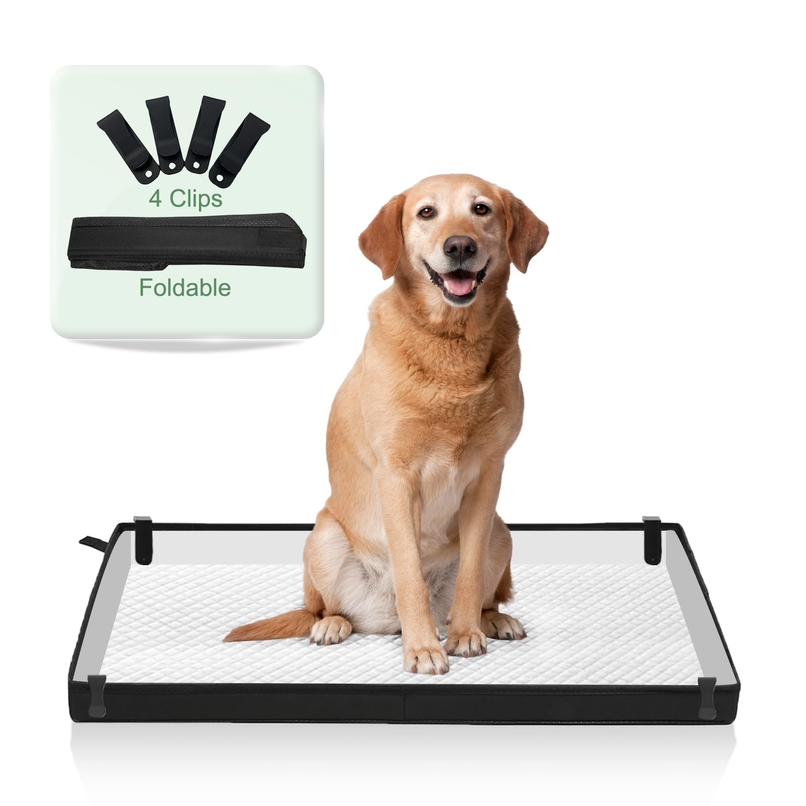 HQ4US 4LEGS Large Portable Dog Pee Pads Holder for Travel, Puppy Pad ...