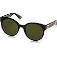 Amazon.com: Gucci Womens Women's Gg0035s 54Mm Sunglasses, Black ...