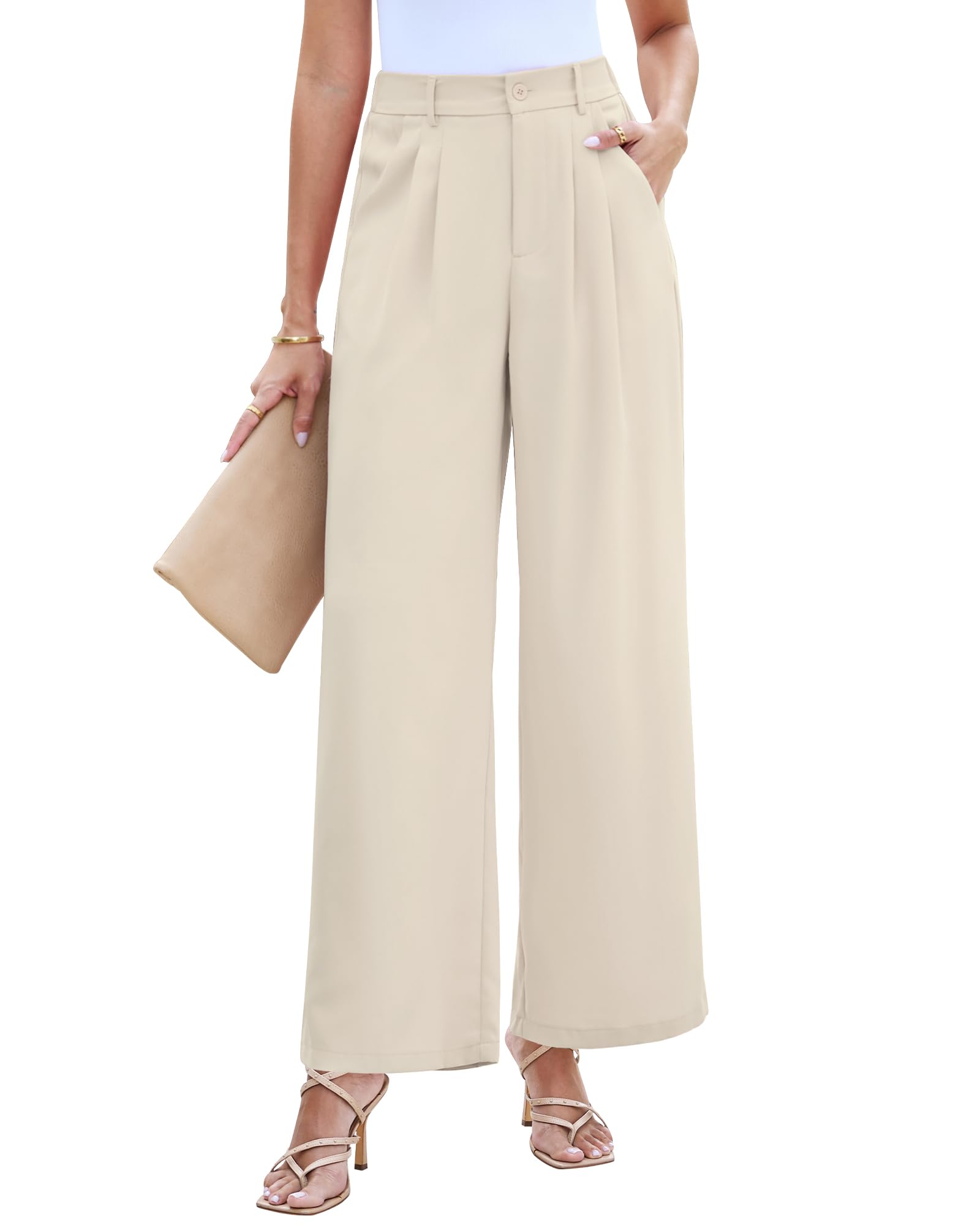 LookbookStore Business Pants for Women Womens Clothes Womens Beige ...