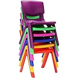 Amazon.com: Purpeak 12 Pcs Plastic School Stack Chair, 10 Inch School ...