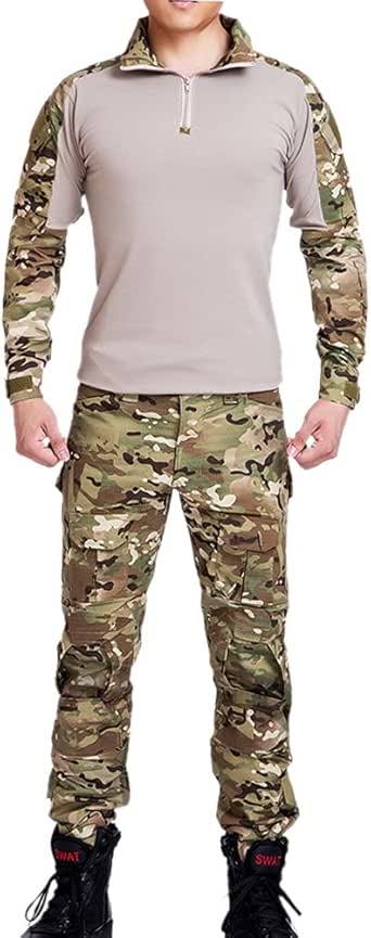 Amazon.com: Vividda Camo Tracksuit Hunting Wargame Airsoft Paintball ...