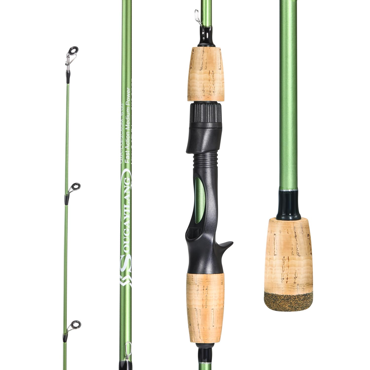 Sougayilang Fishing Rods,24 Ton Carbon Fiber Spinning Rod & Casting Rod ...