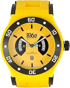 B360 watch Unisex-Reloj Grande, 5 Bares analógico de Cuarzo Silicona B ...