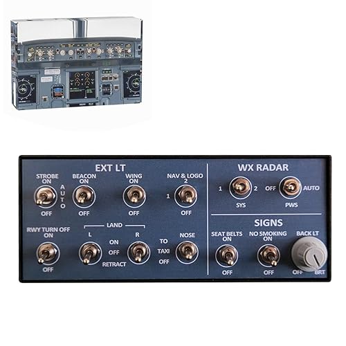 ConsoleXpress Flight Simulator Cockpit Panel, Mini Overhead Panel for ...