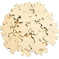 Amazon.com: 100 Blank Wooden Puzzle Pieces for Crafts, DIY Art Projects ...