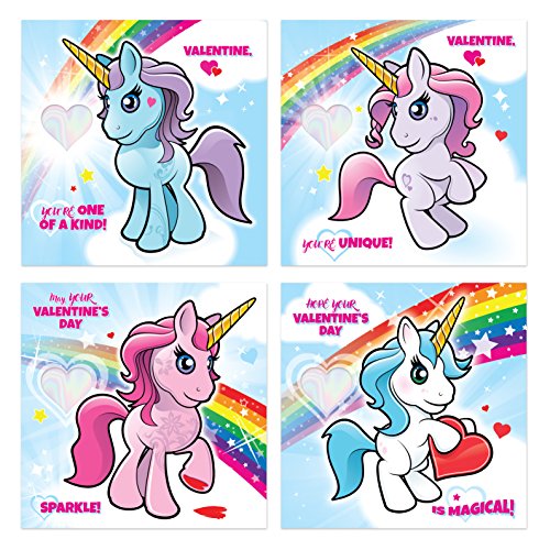 Kangaroo 28pk Rainbow Unicorn Valentine's Day Cards with Envelopes ...