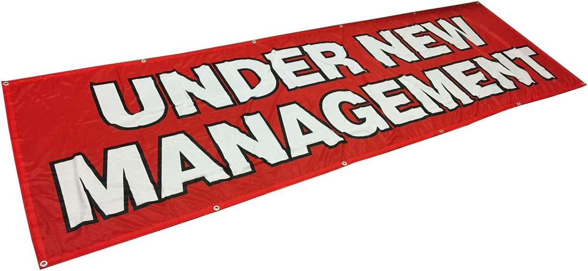 Amazon.com : 4Less 3x10 Ft Under New Management Banner Vinyl ...