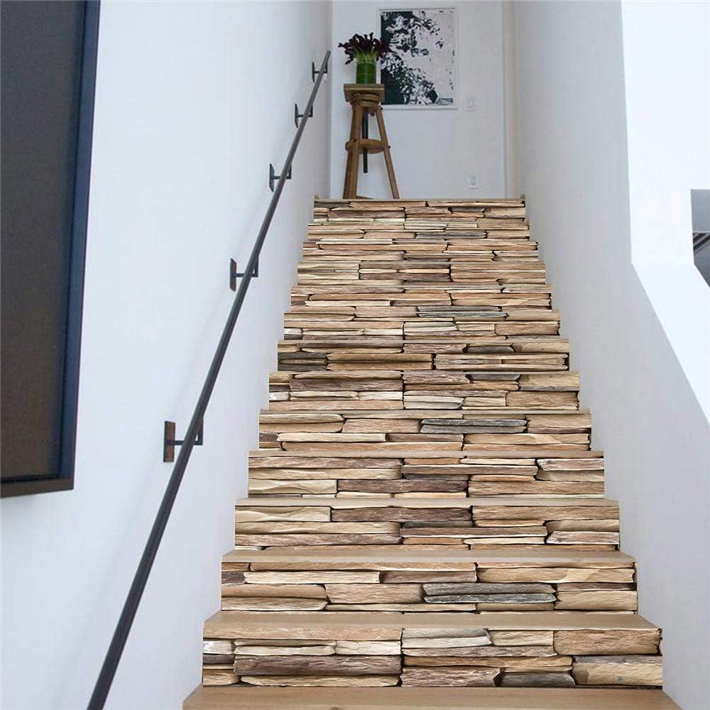 Stair Stickers Stair Riser Decals Bricks Vinyl Stair Tread Stickers 3D ...