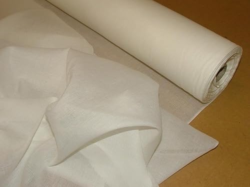 OFF WHITE MUSLIN MATERIAL 100% PURE COTTON 122cm Width MUSLIN VOILE ...