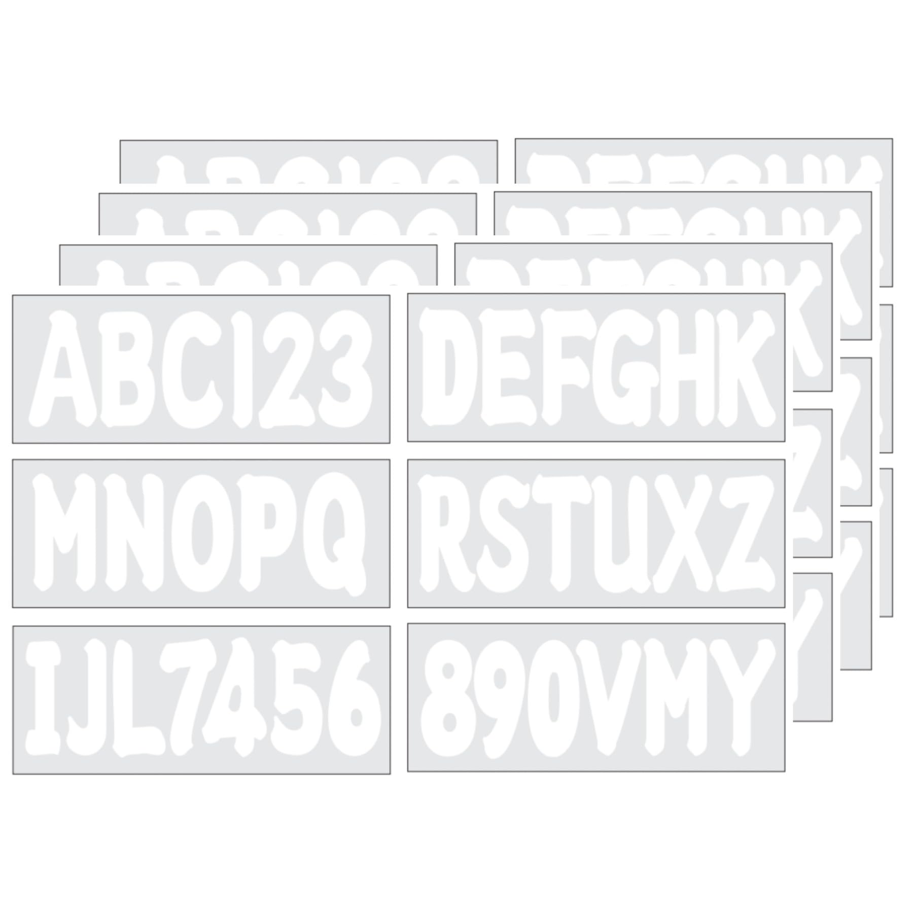 JLM MARINE 4 Sets 3" Alpha-Numeric Registration Identification Numbers ...