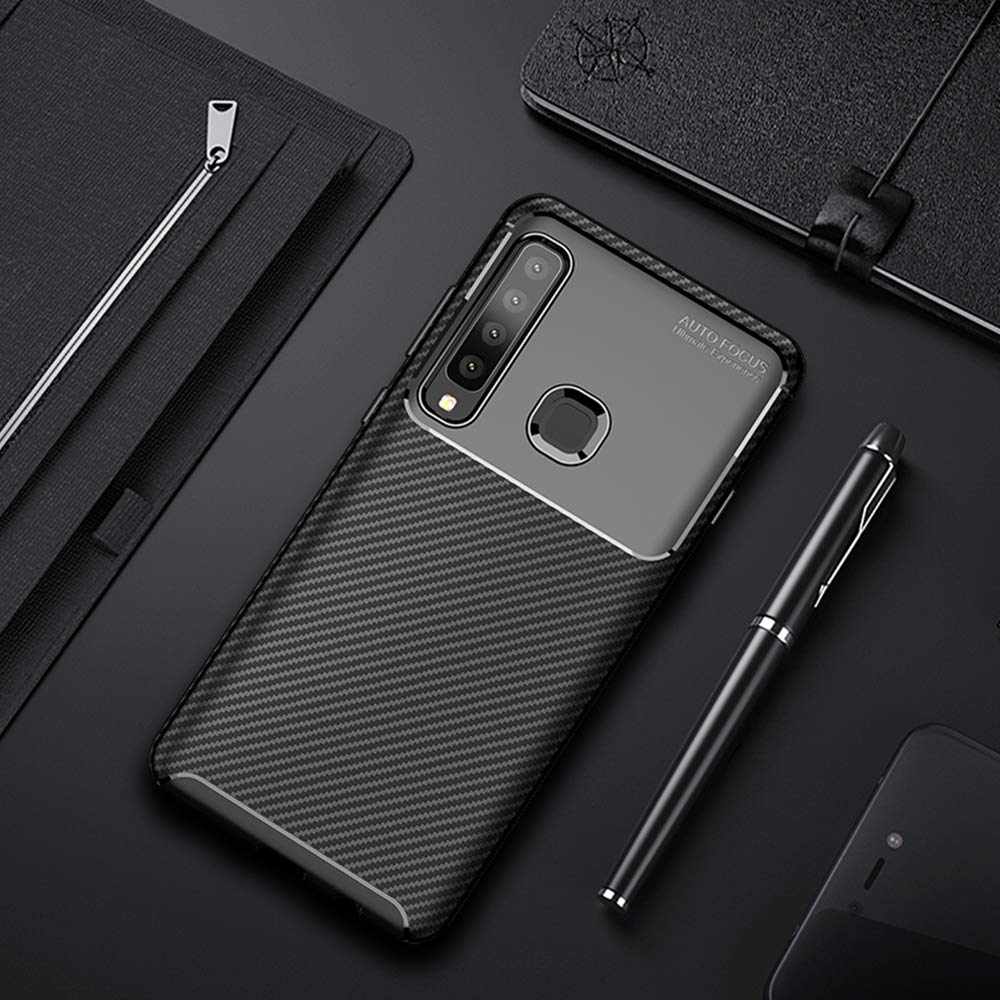 Für Samsung Galaxy A9 (2018) Handyhülle Brushed Case Schwarz Schutz ...