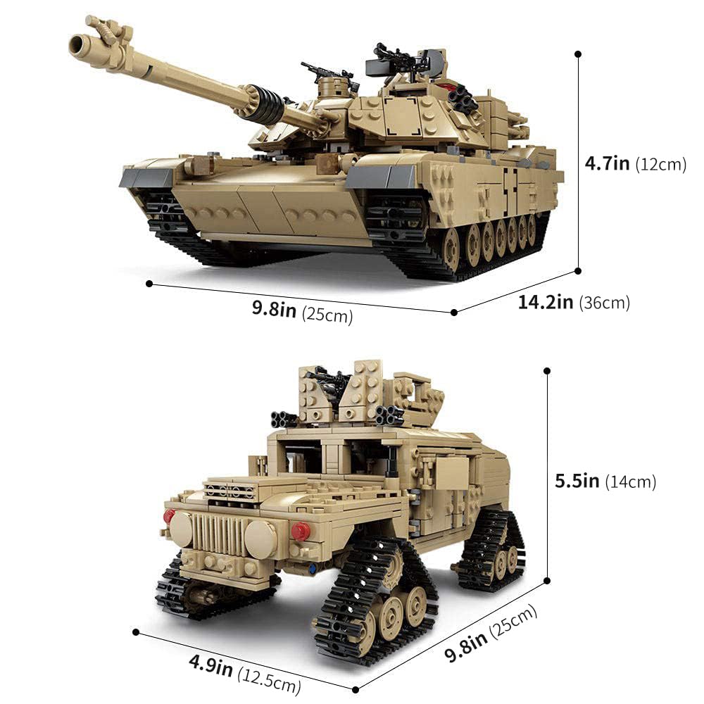 Mua Feleph Military M1A2 Tank Model Kit with 5 Soldier Figures, 1:28 ...