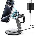 Amazon.com: HERRBOL 3 in 1 Charging Station Compatible with Magsafe Charger Wireless Charger ...