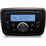 AUTORADIO MARINO IMPERMEABILE BARCA Radio FM DAB USB MP3 AUX BT TONDO ...