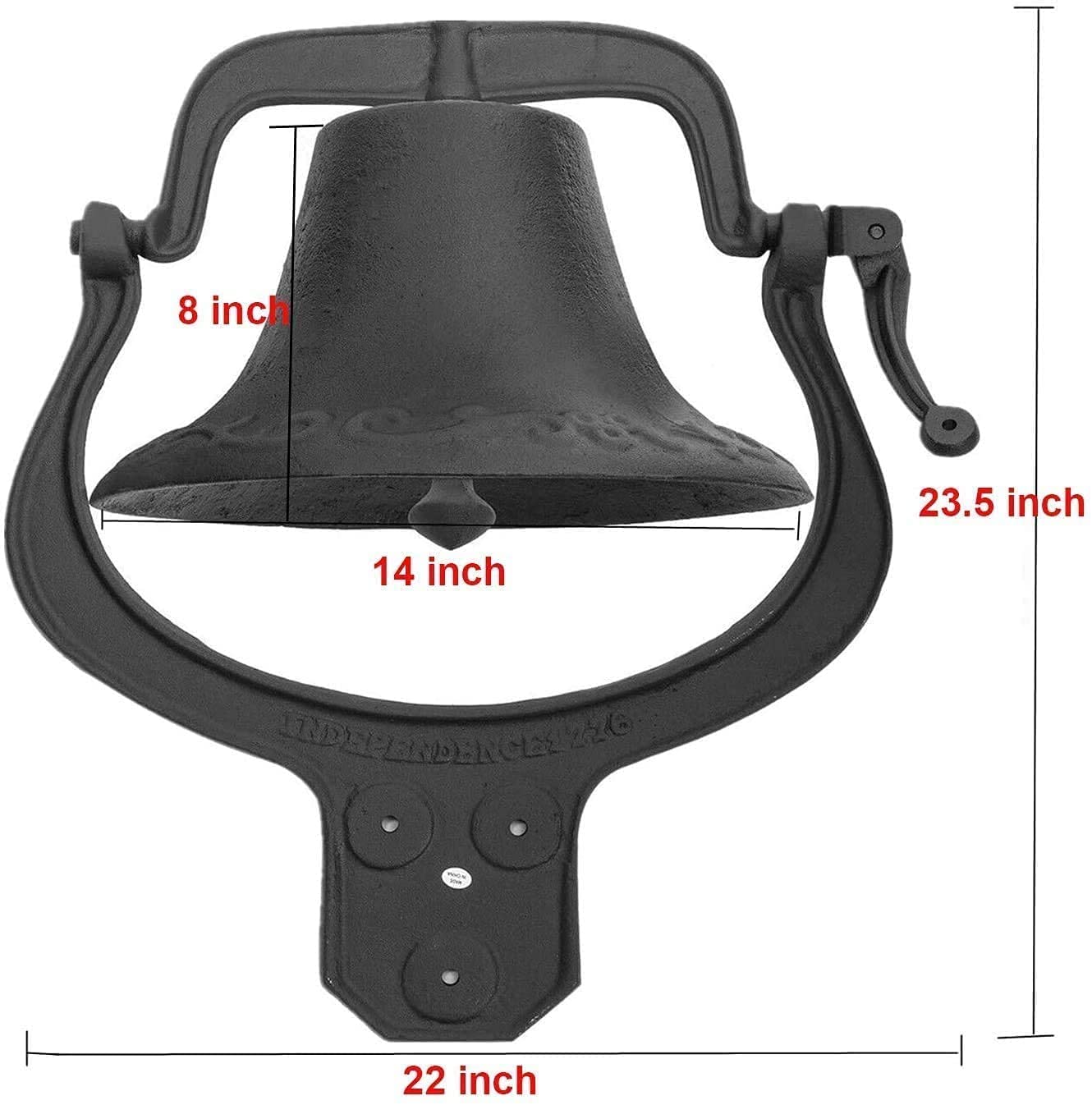 Mua uyoyous 14'' Large Heavy Cast Iron Farm Dinner Bell Heavy Duty Cast ...