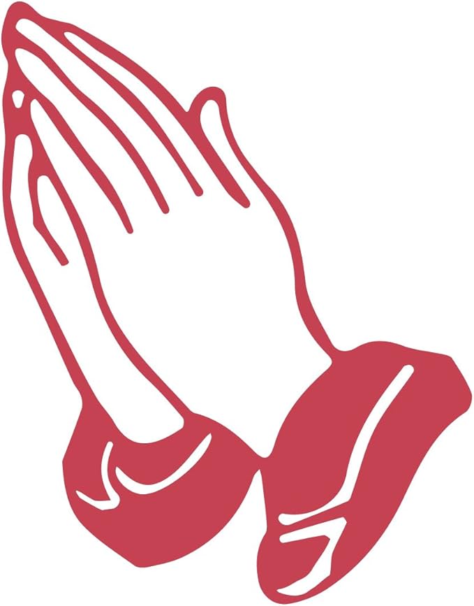 Prayer Hands Wall Decal (Dahlia Red, 24" (H) X 19" (W)): Amazon.co.uk ...