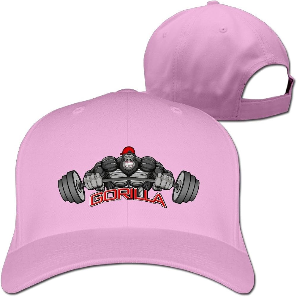 Amazon.com: Gorilla Lifting Weight Adjustable Fitted Hats Baseball Caps ...