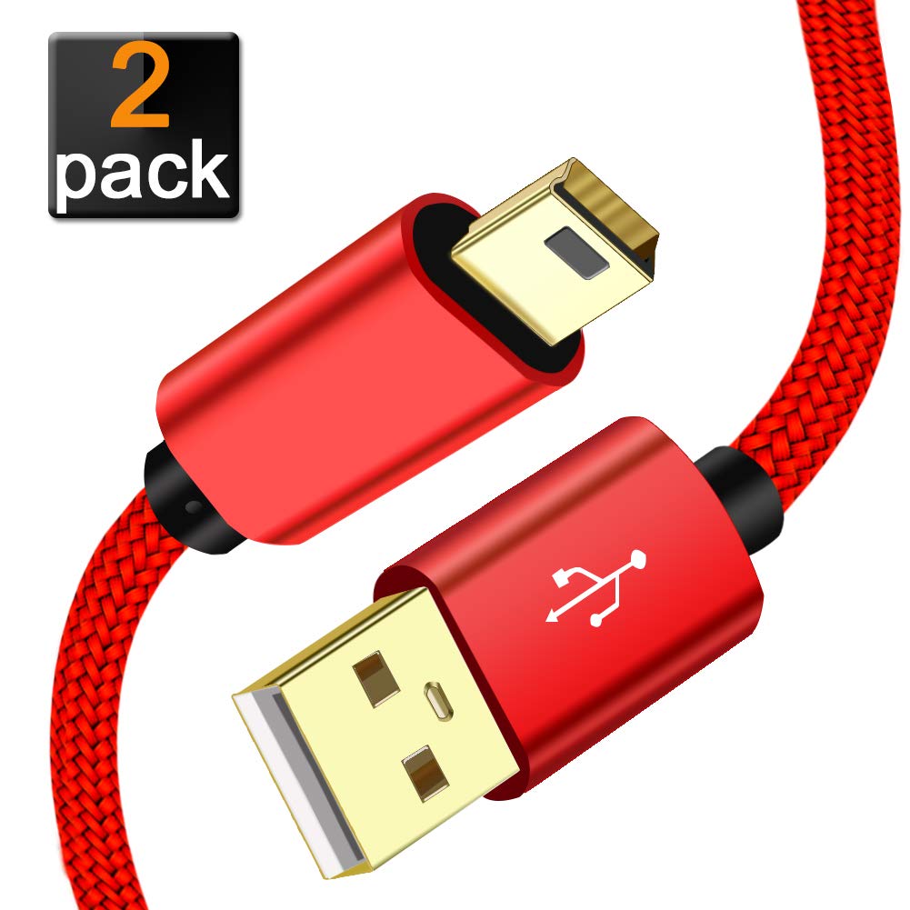 Amazon.com: Mini-USB Cable USB 2.0 Type A to Mini-B Charging Cord for ...