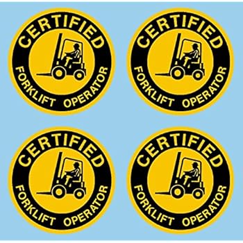 Certified Forklift Operator, 2 inch Circle 4 Pack, I Make Decals, Hard ...