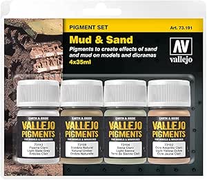 Vallejo Mud & Sand Pigment Set 4 X 35ml, Paints - Amazon Canada