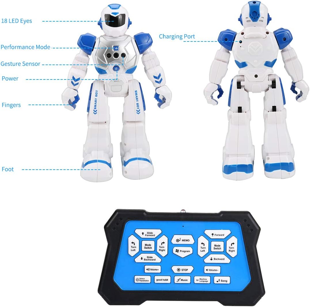 E-More Remote Control Robot Toy for Kids, Programmable Intelligent ...