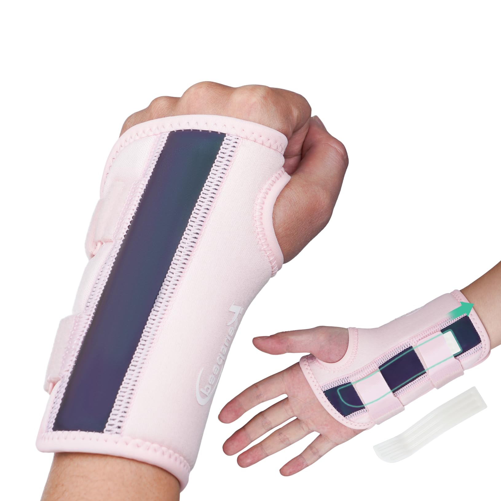 Kenspeed Carpal Tunnel Wrist Brace Left Hand Right Adjustable Night ...