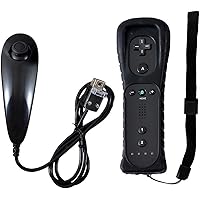Amazon.com: YUDEG Wii Remote Controller with Nunchuck Controllers with ...
