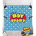 Amazon.com : Art Studio It's a Boy Story Backdrop Birthday Party Theme ...