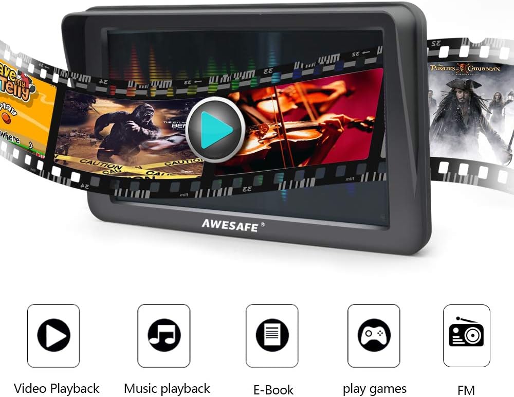 AWESAFE Sat Navs for Cars, 7 Inch Car Sat Nav GPS Navigation Includes ...