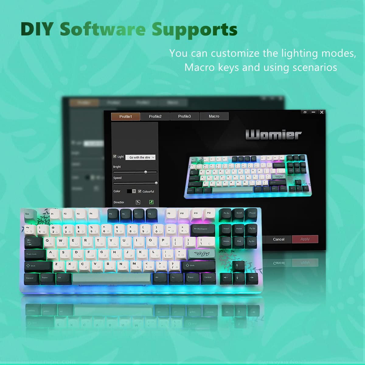 Mua Womier K87 75% Keyboard, 87 Keys Gaming Keyboard, Hot Swappable TKL ...