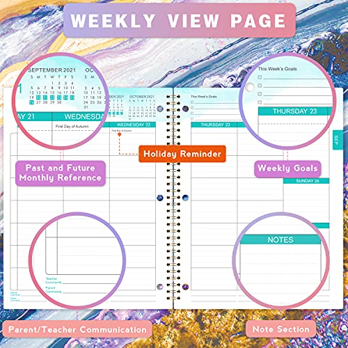 2021-2022 Student Planner - School Planner with Stickers, July 2021 ...