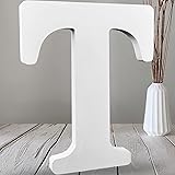 Amazon.com: AOCEAN 12 Inch White Big Wood Letters Unfinished Wooden ...