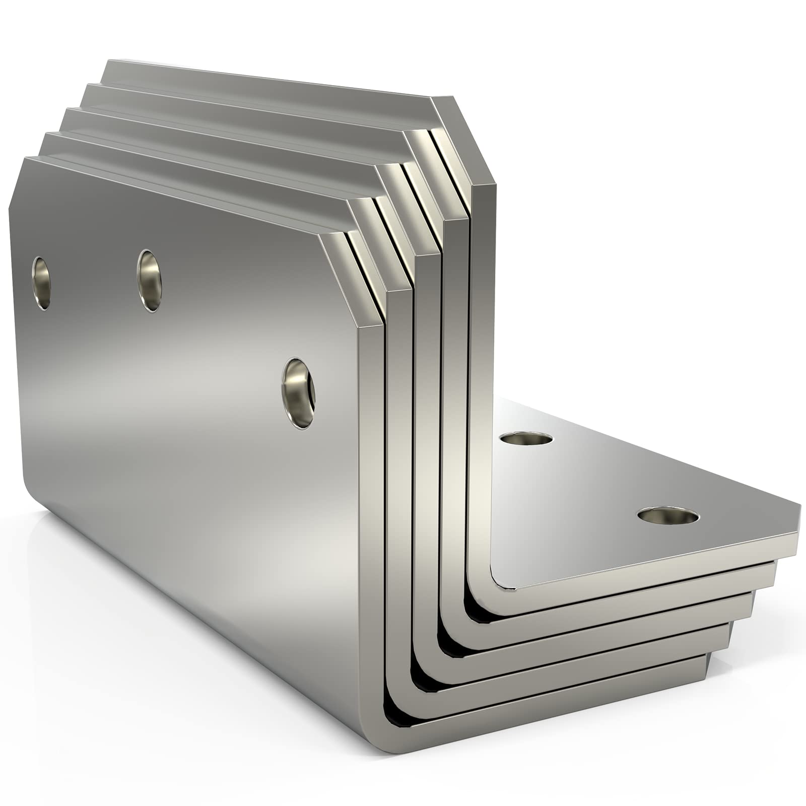 4 Inch L Brackets Corner Braces for Wood L Right Angle Bracket, 4" x 2 ...