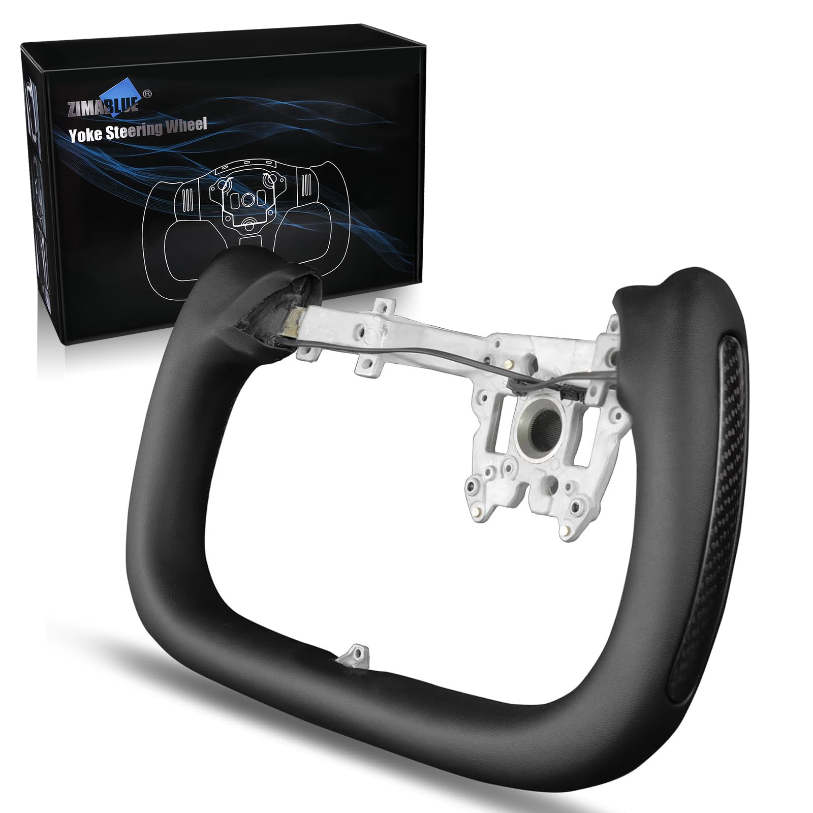 ZIMABLUE Yoke Steering Wheel Personalized Yoke Steering Wheel, Nappa ...