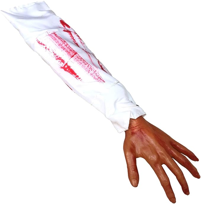 Amazon.com: Kaliosy Halloween Blood Hands Fake Arm Hand Horror ...