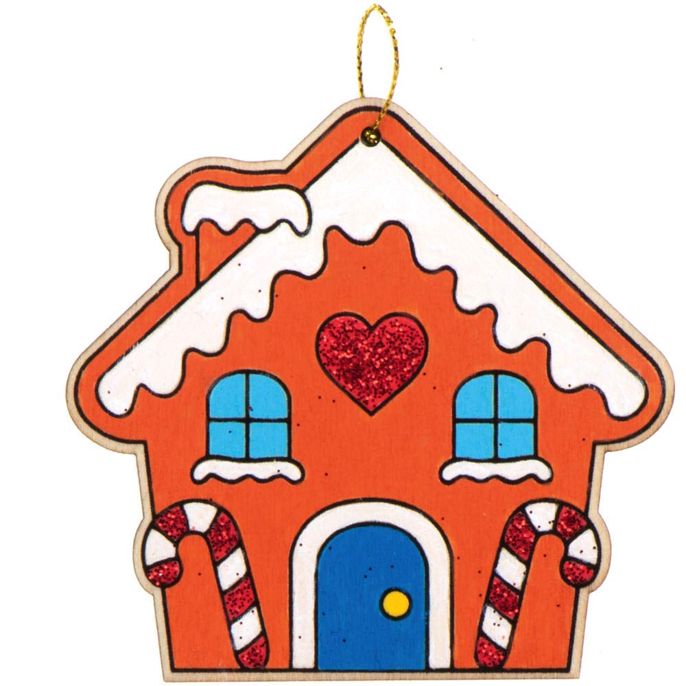 Baker Ross AX352 Gingerbread Man Wooden Decorations – Pack of 12 ...