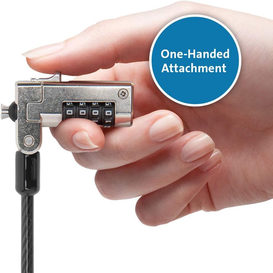 Kensington N17 Combination Laptop Lock for Wedge Shaped Lock Slots with ...