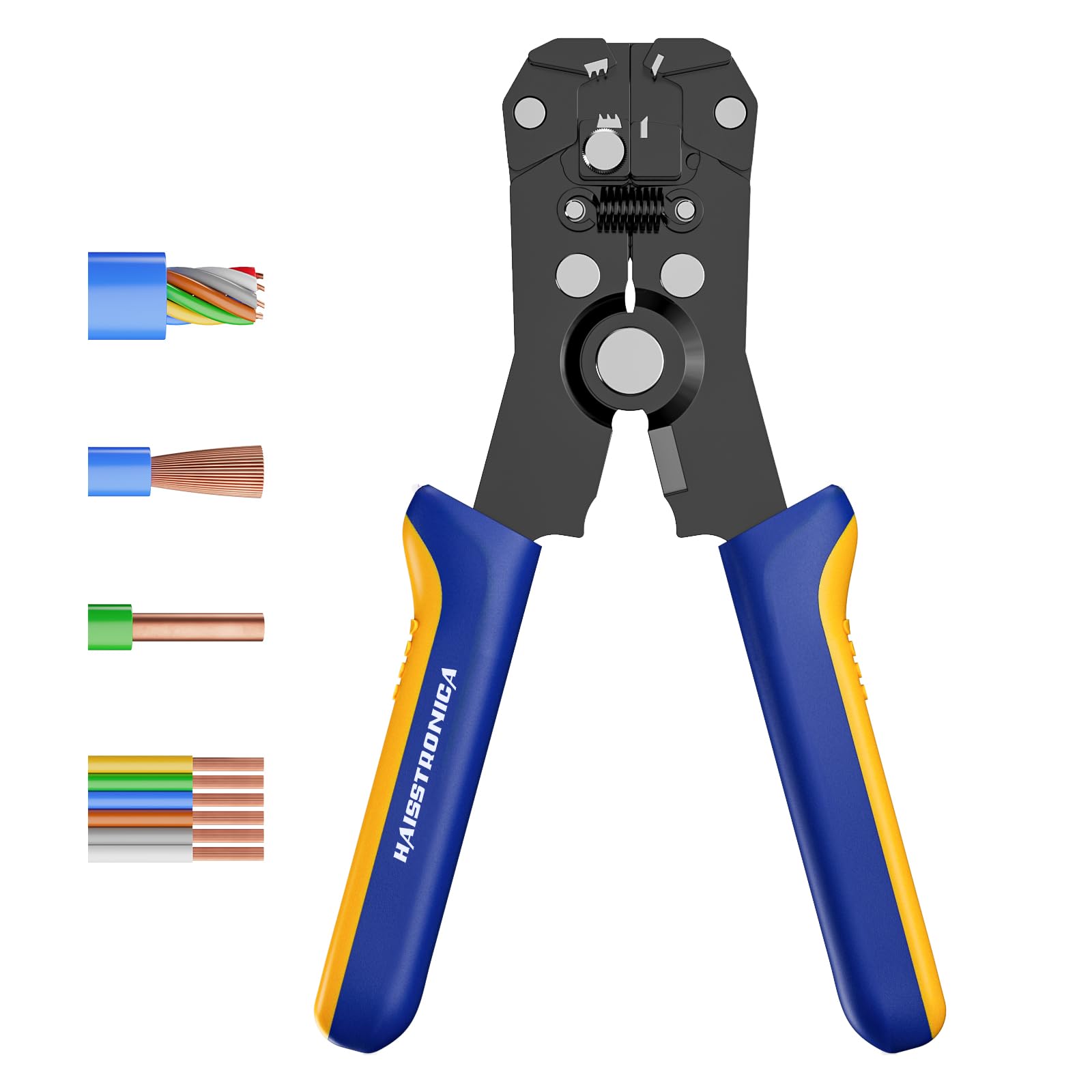 haisstronica Self-Adjusting Wire Stripper,2 in 1 Stripper/Cutter 6 inch ...