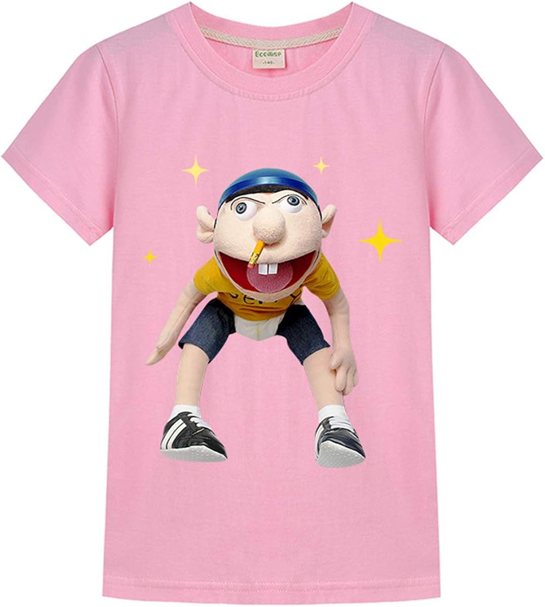 ZooYi Jeffy Short Sleeves T-Shirts-Children Kids 100% Cotton Summer T ...