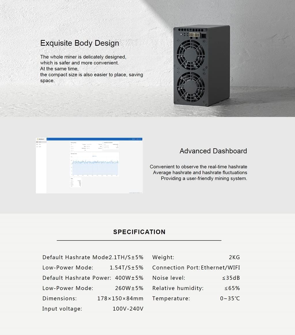 New Goldshell CK Box II Miner CKB Miner Dual Modes 1.54T/260W Or 2.1T ...