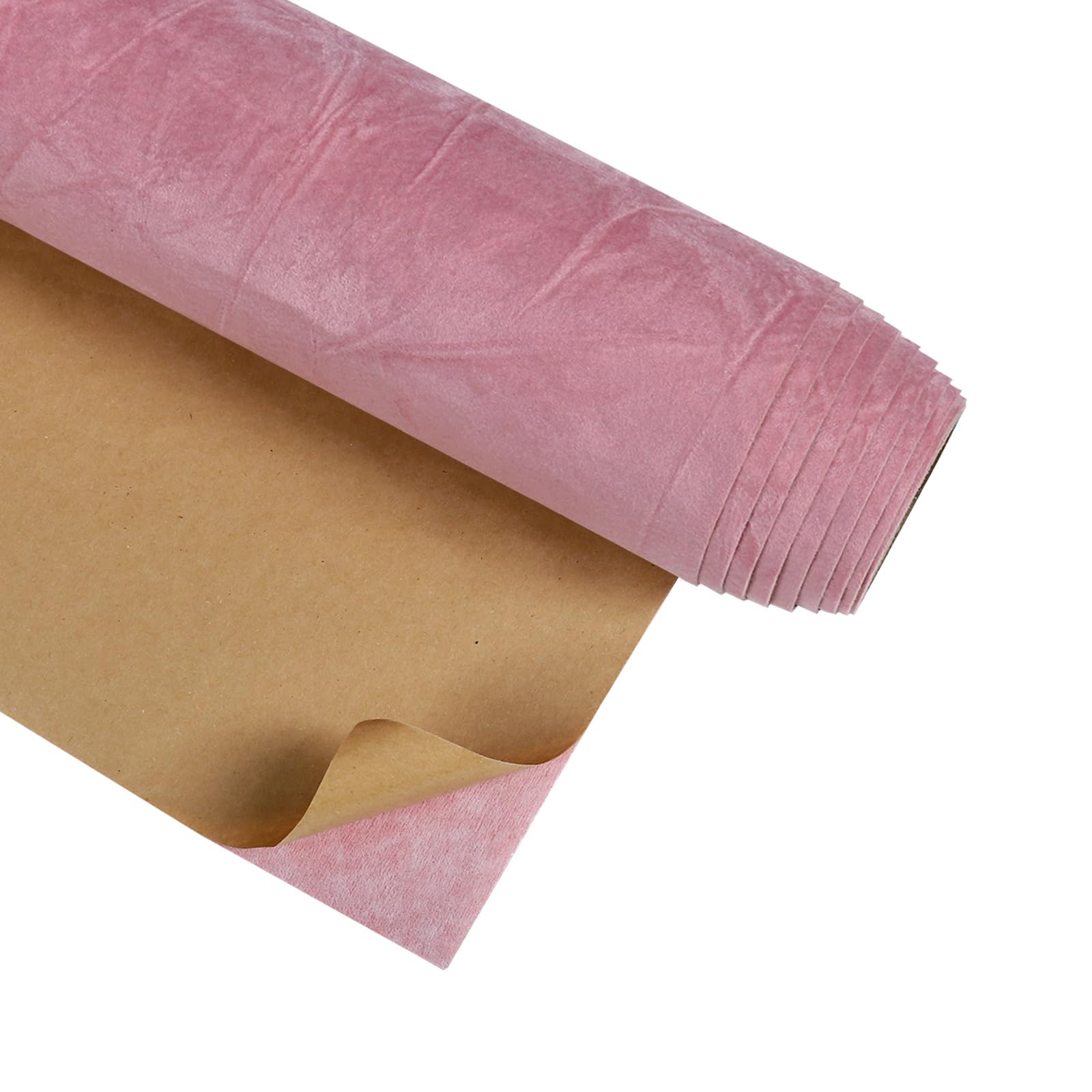 CRE8TIVE Coral Pink Self Adhesive Crinkle Crushed Velvet Flocking Liner ...