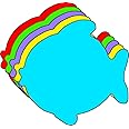 Amazon.com: SHAPES ETC. 3” Foam Fish Assorted Color Creative Cut-Outs ...