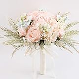 Amazon.com: S-SSOY Wedding Romantic Bouquet Bride Bridal Bouquets ...