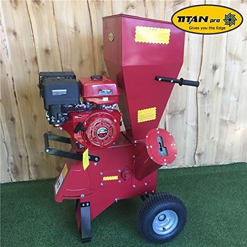 Titan Pro 15HP Petrol Chipper Shredder Mulcher - Wood Branch Chipper ...
