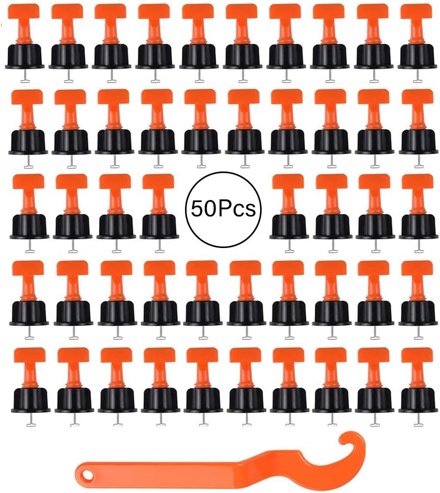 50 Pcs Tile Leveling System,Reusable Tile Leveler Floor Wall Tile ...