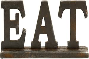 Amazon.com: Deco 79 97296 Wood Eat Decorative Sign, 12" x 8": Home ...