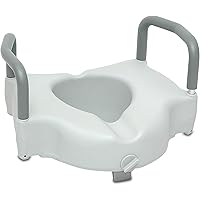Amazon.com: ProBasics E-Z Lock Raised Toilet Seat with Handles, 4.5 ...