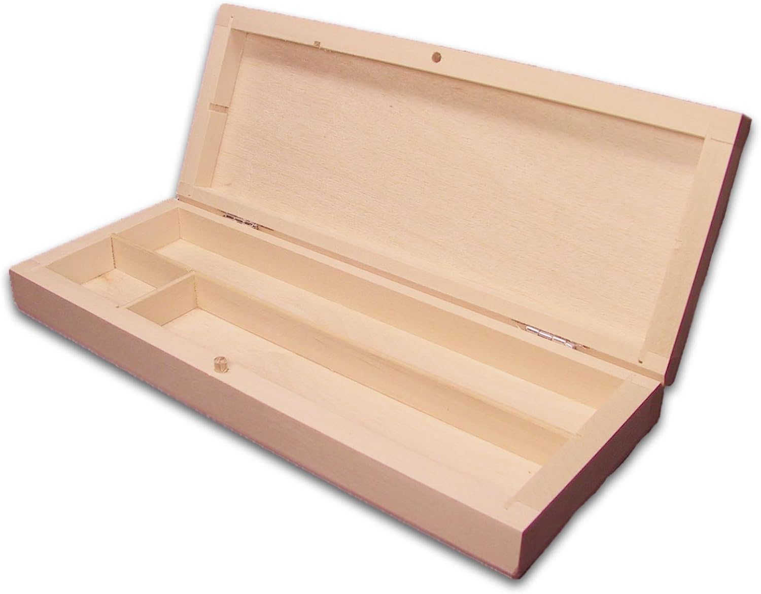 MidaCreativ Stiftebox, Holz-Schachtel, mit Trennwänden, Linde ...