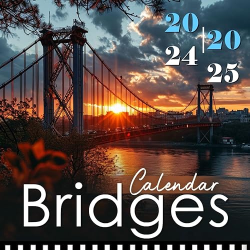 Bridges Calendar 2024: Relaxing Bridges Calendar 2024 From January to ...