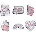 Amazon.com: 5PCs Trans Rights Are Human Rights Brooch Transgender Pride ...
